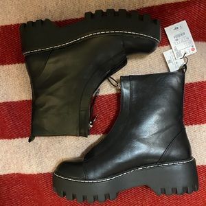 Zara | Shoes | Zara Flat Ankle Boots With Zip Trf | Poshmark